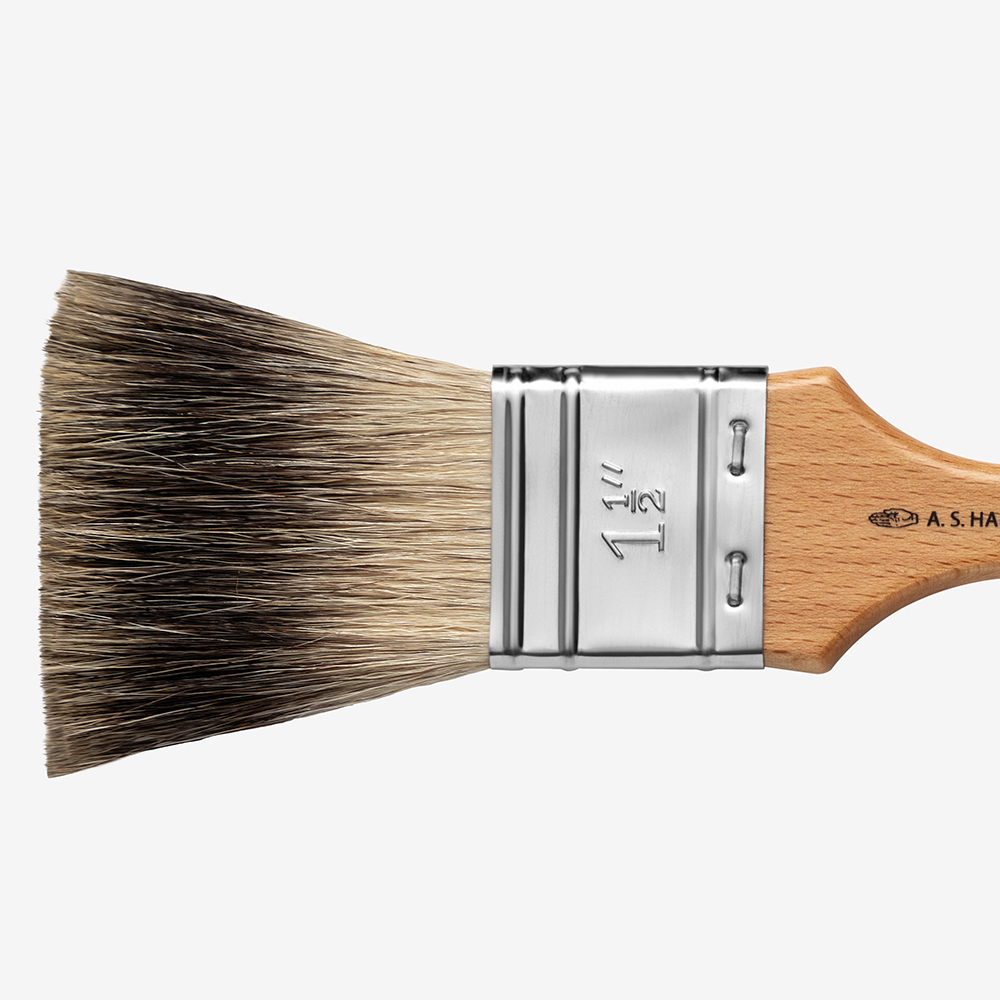 Handover : Thin Flat Badger Hair Brush : 1.5 In