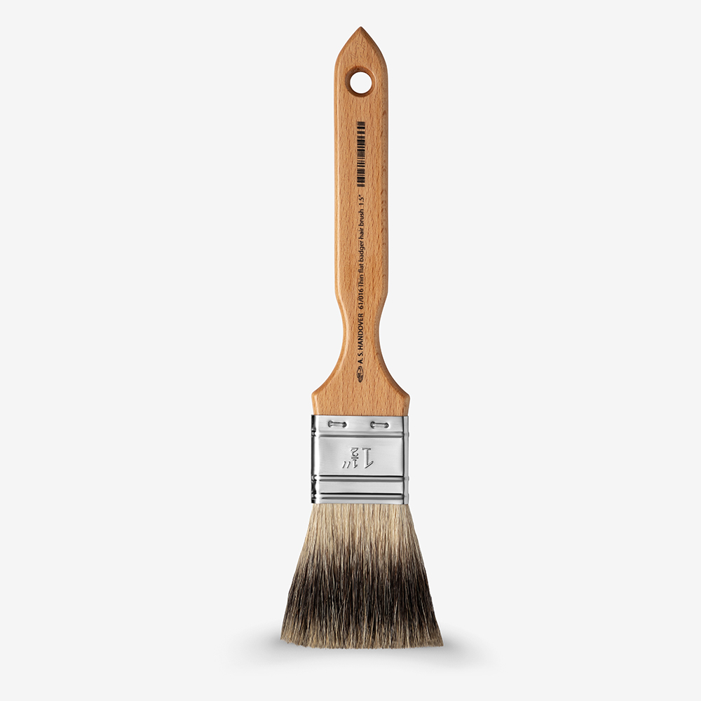 Handover : Thin Flat Badger Hair Brush : 1.5 In