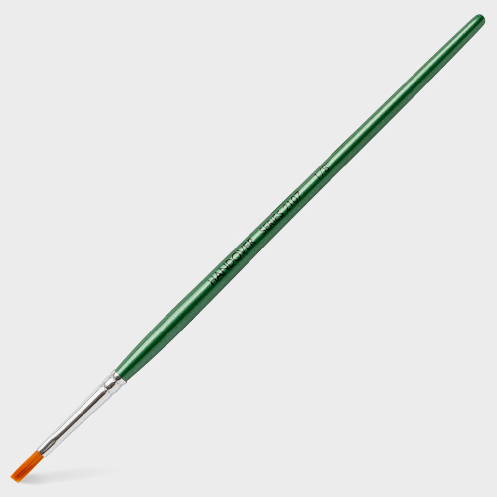 Handover : Series 2107 Synthetic Flat One Stroke Brush : Green Handle ...