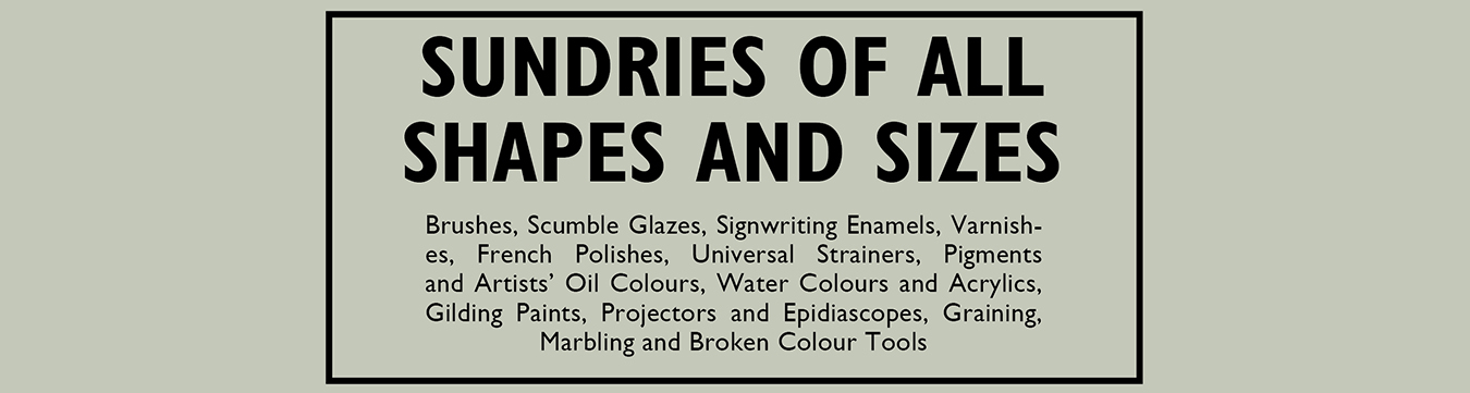 Tools and Sundries