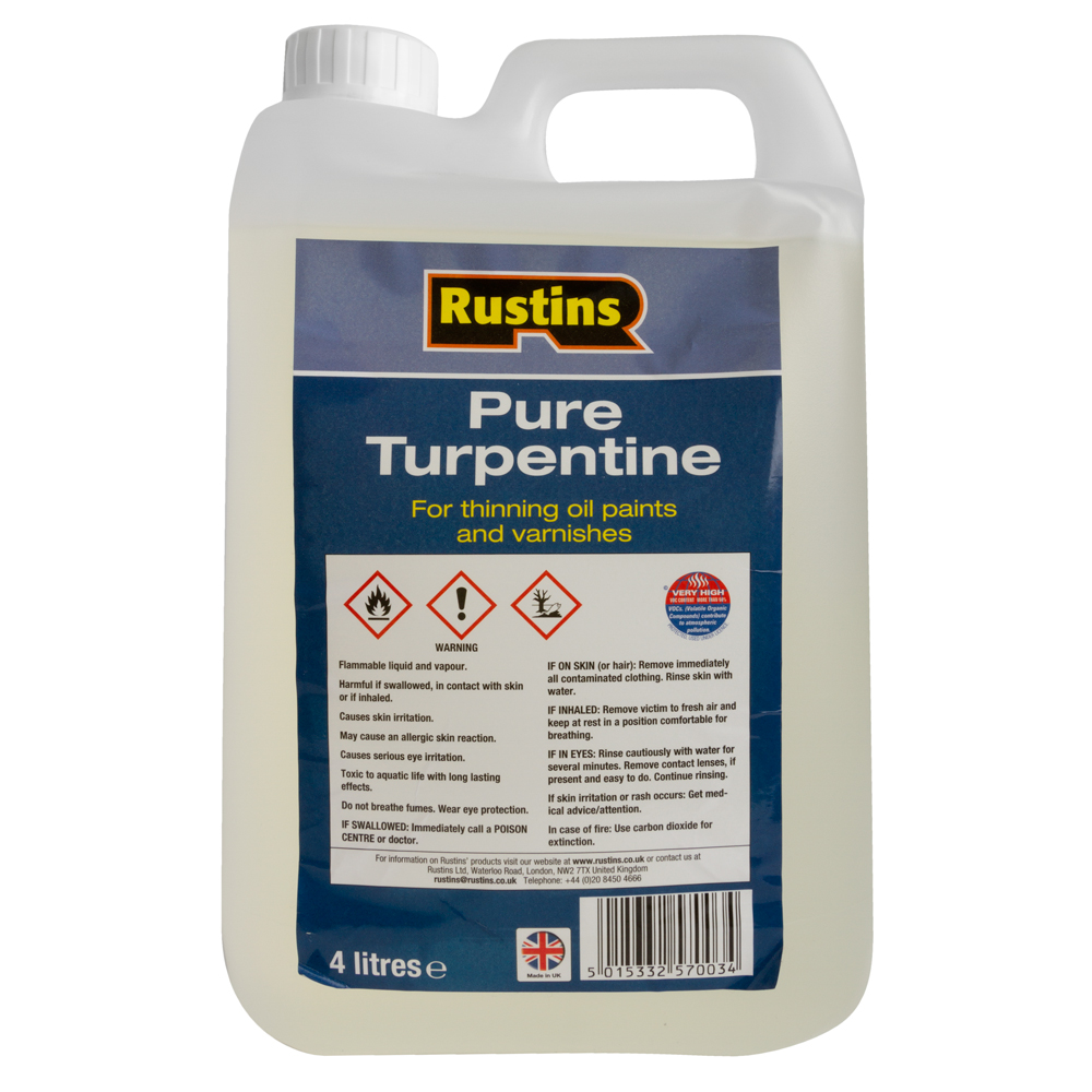 Rustin's : Pure Turpentine For Artists : 4 Litre