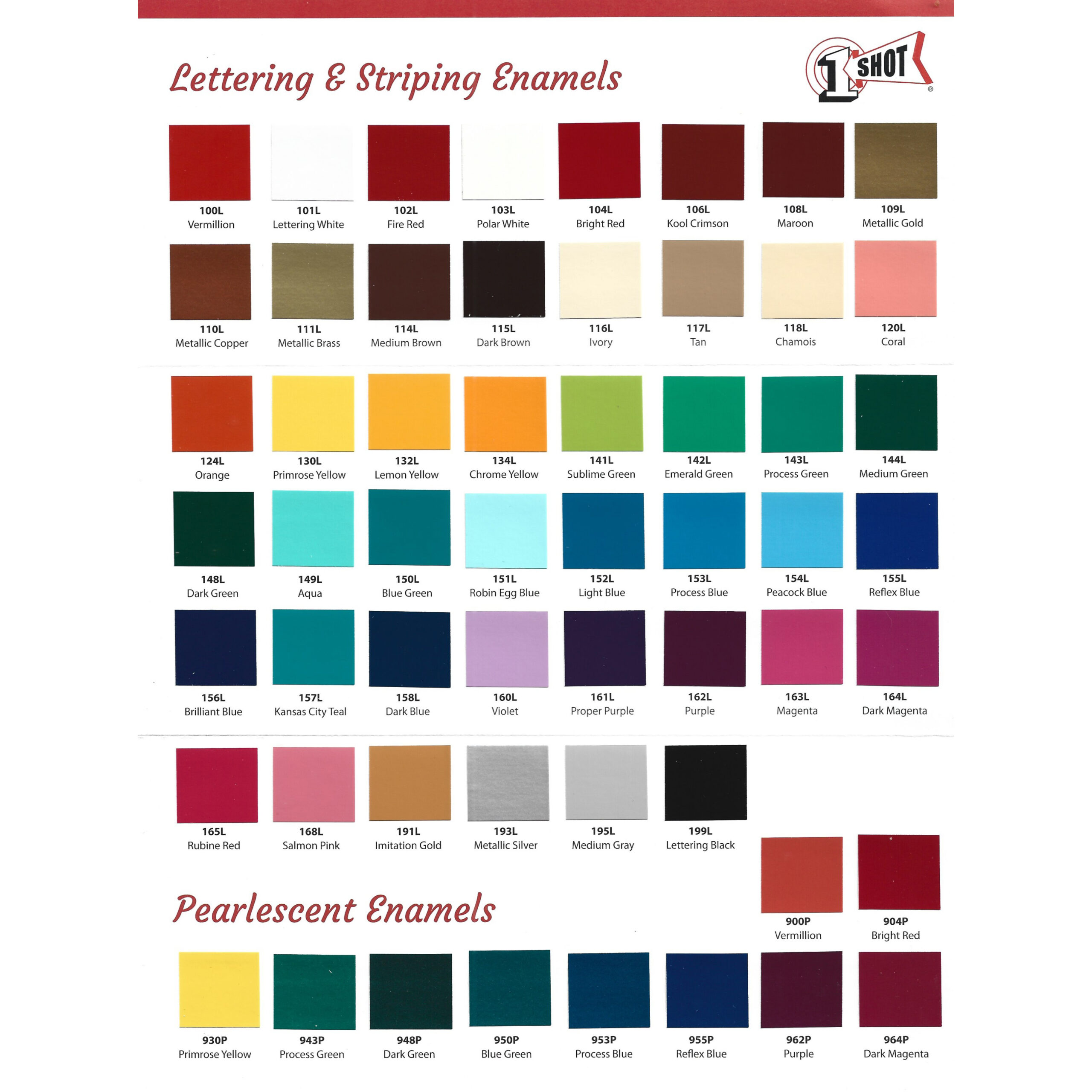 1 Shot signwriting enamel gloss